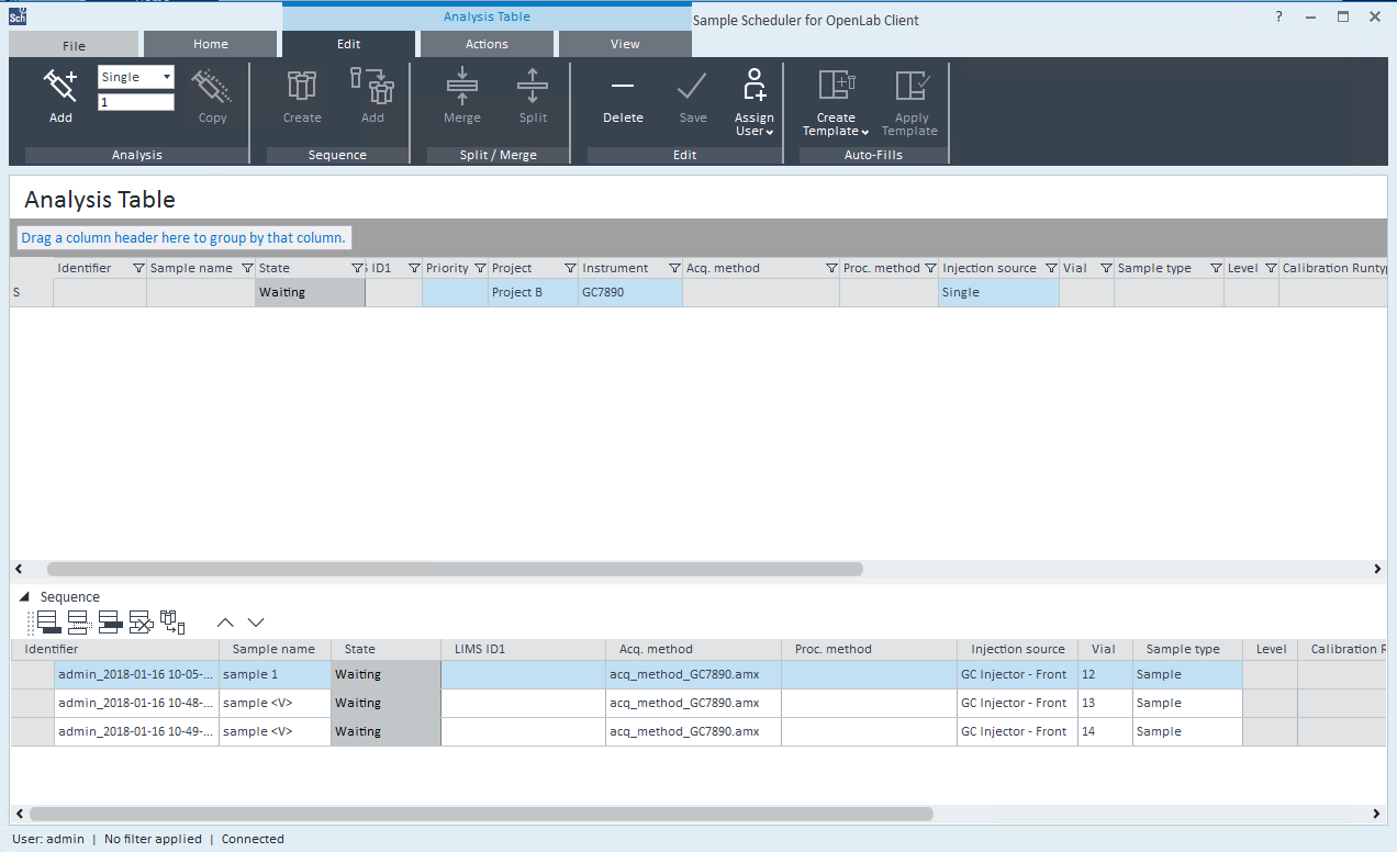 Create a sequence by groupi... (Sample Scheduler for OpenLab)